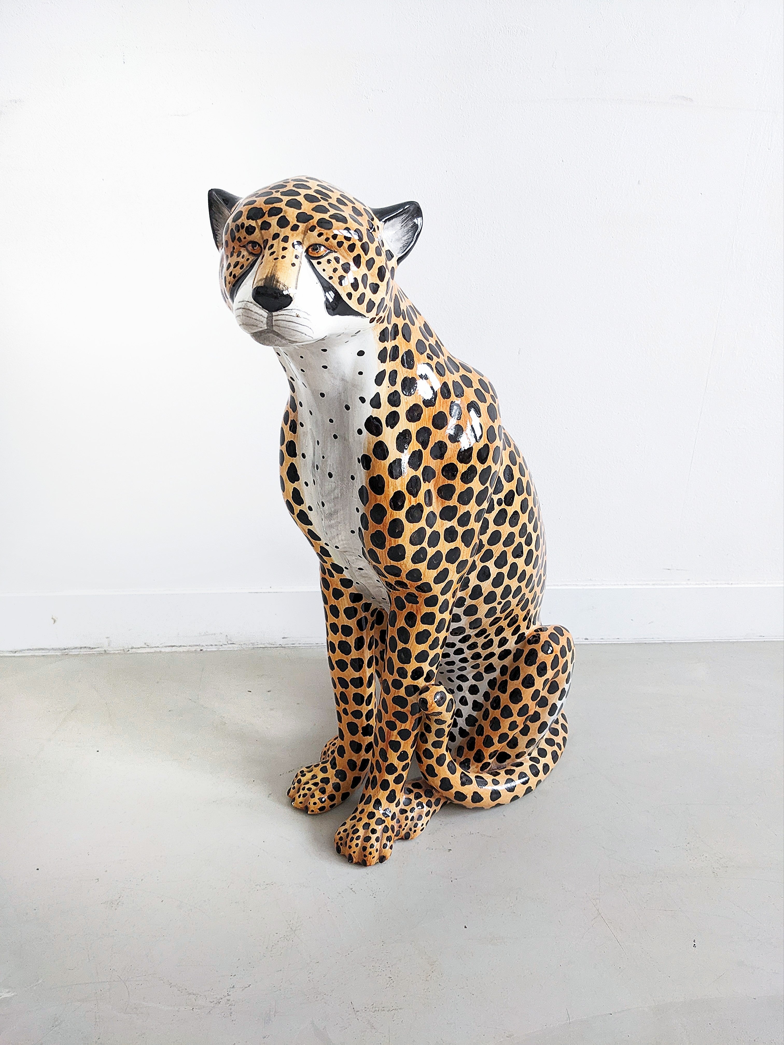Ceramic Cheetah Statue 1970's – VintageVonk