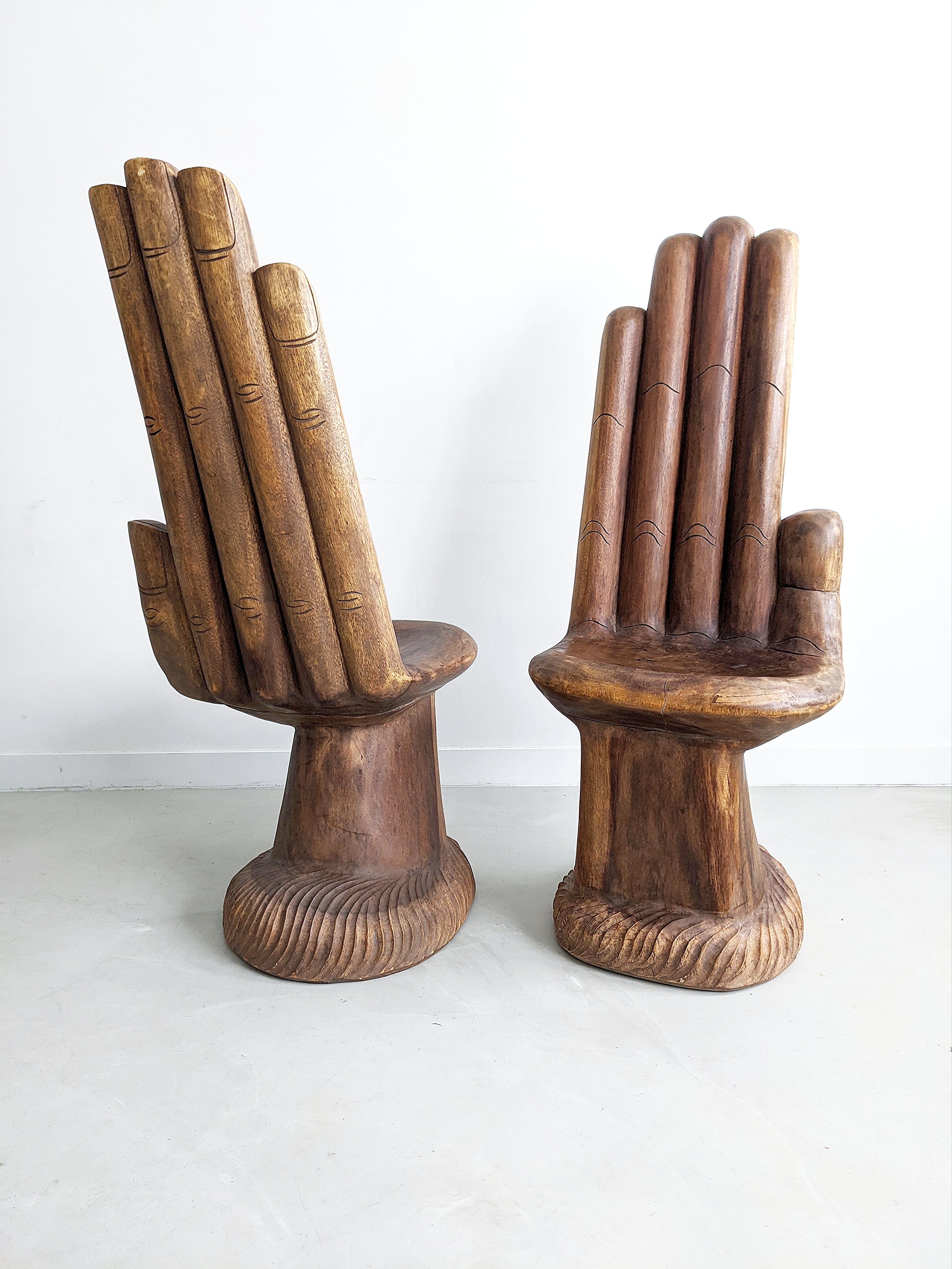 Handcarved Suar Wood Hand Dining Chair 1970's – VintageVonk