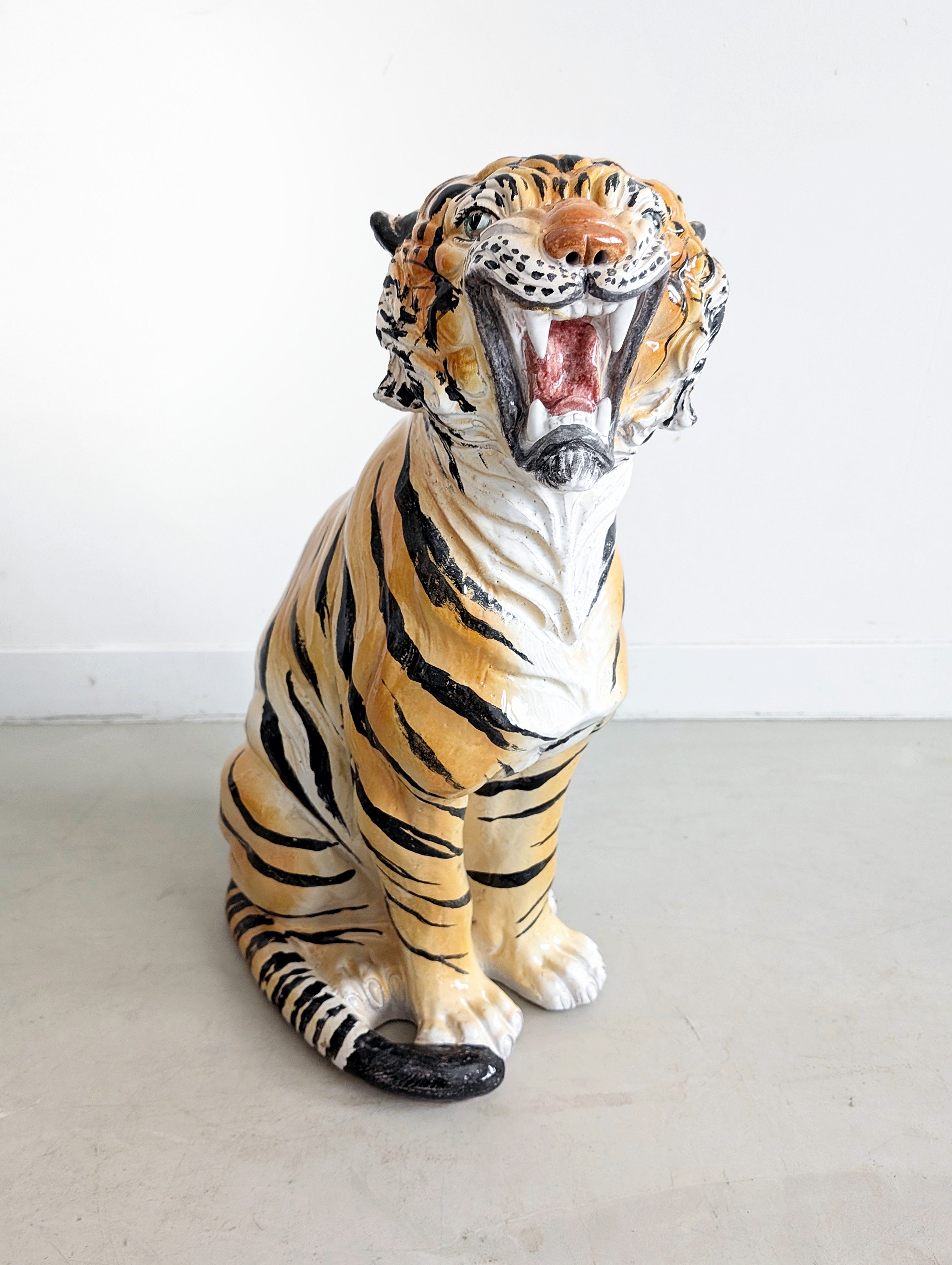 Italian Ceramic Tiger 1980's – VintageVonk